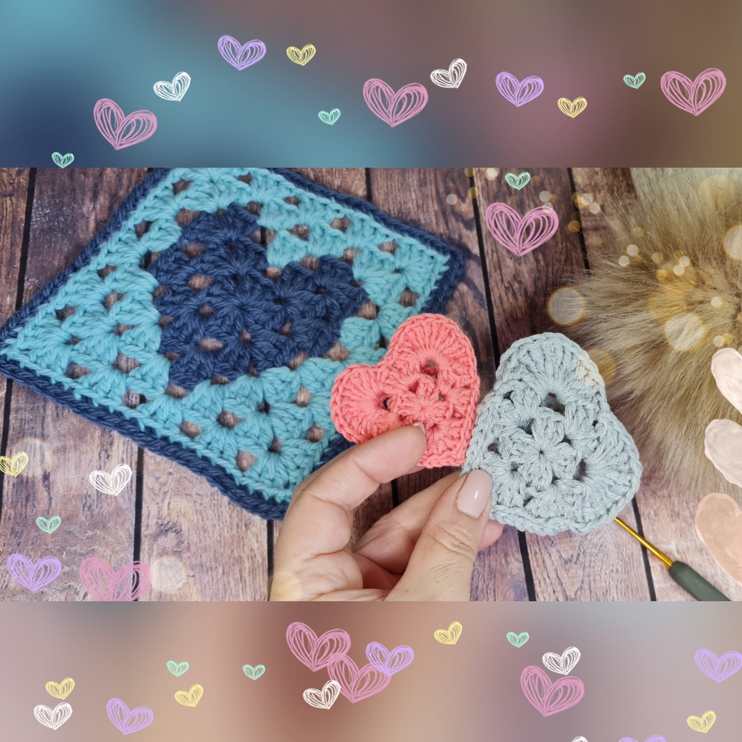 10 de febrero de 2.021. Granny de corazón - CukiCrochet