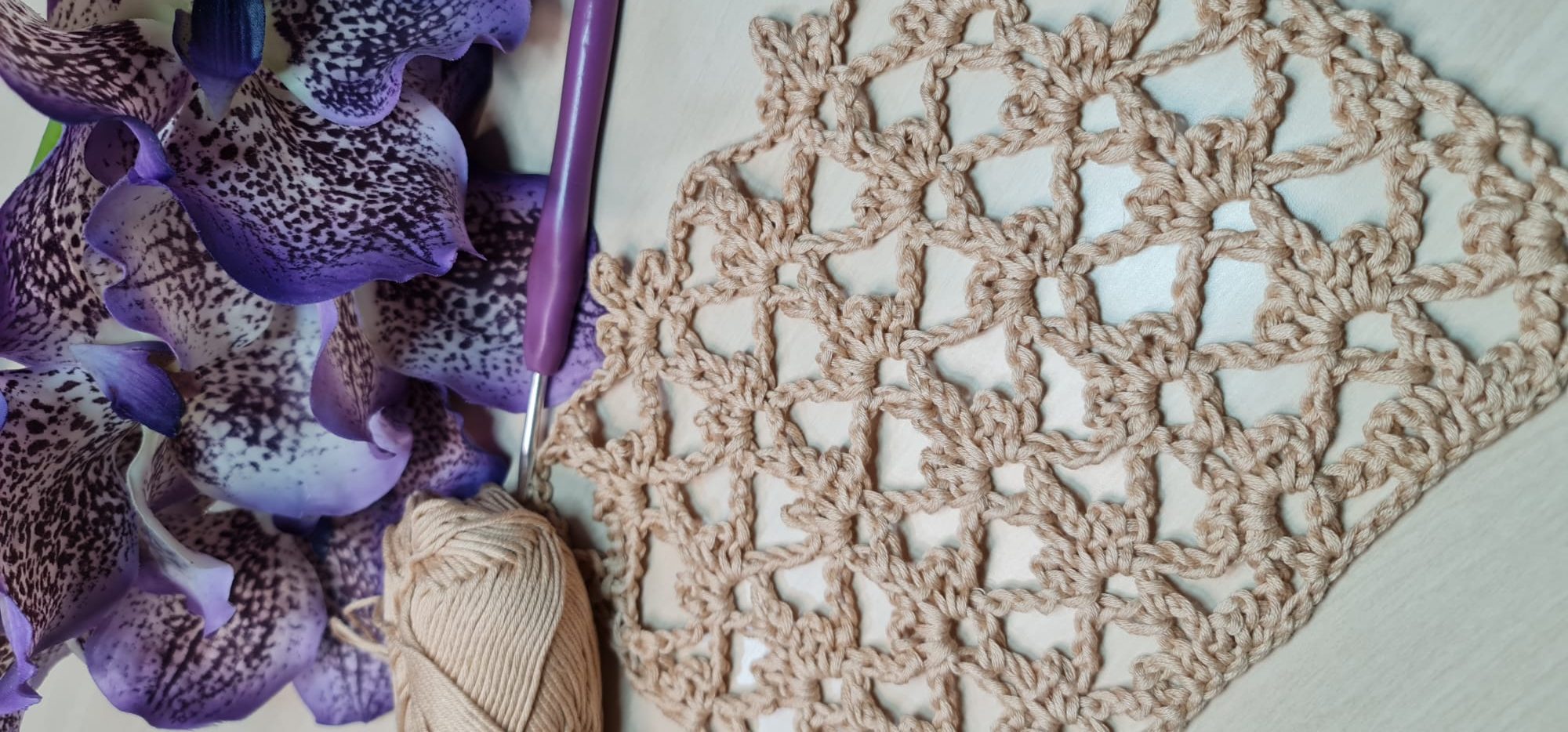 Modificación al chal Pampa. Tejido a crochet en rectangular - CukiCrochet