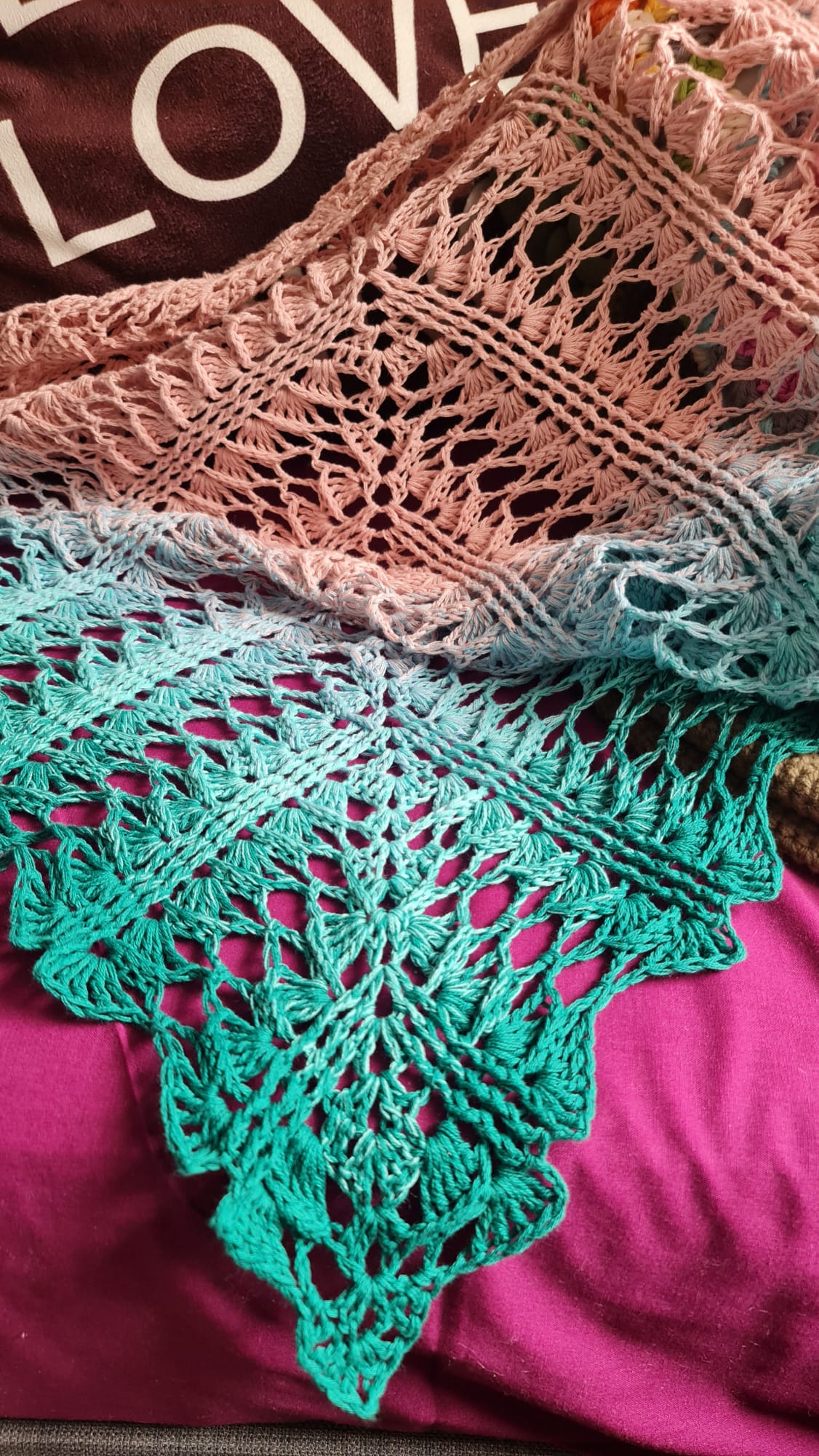 Chal "AMAZONIA" tejido a crochet - CukiCrochet