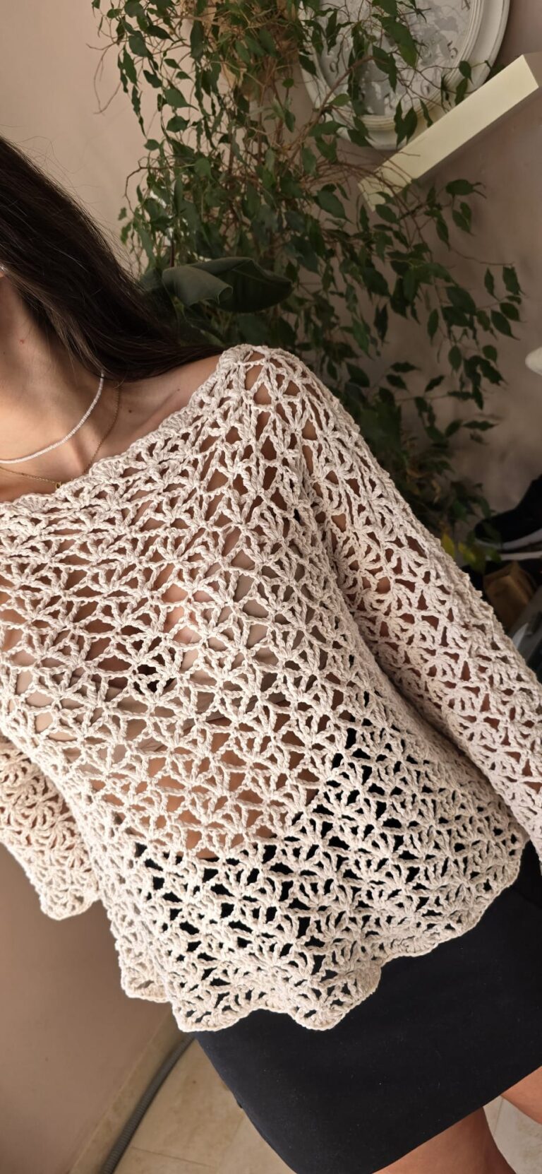 🧶 Suéter Serena a Crochet – Patrón y Tutorial Paso a Paso - CukiCrochet